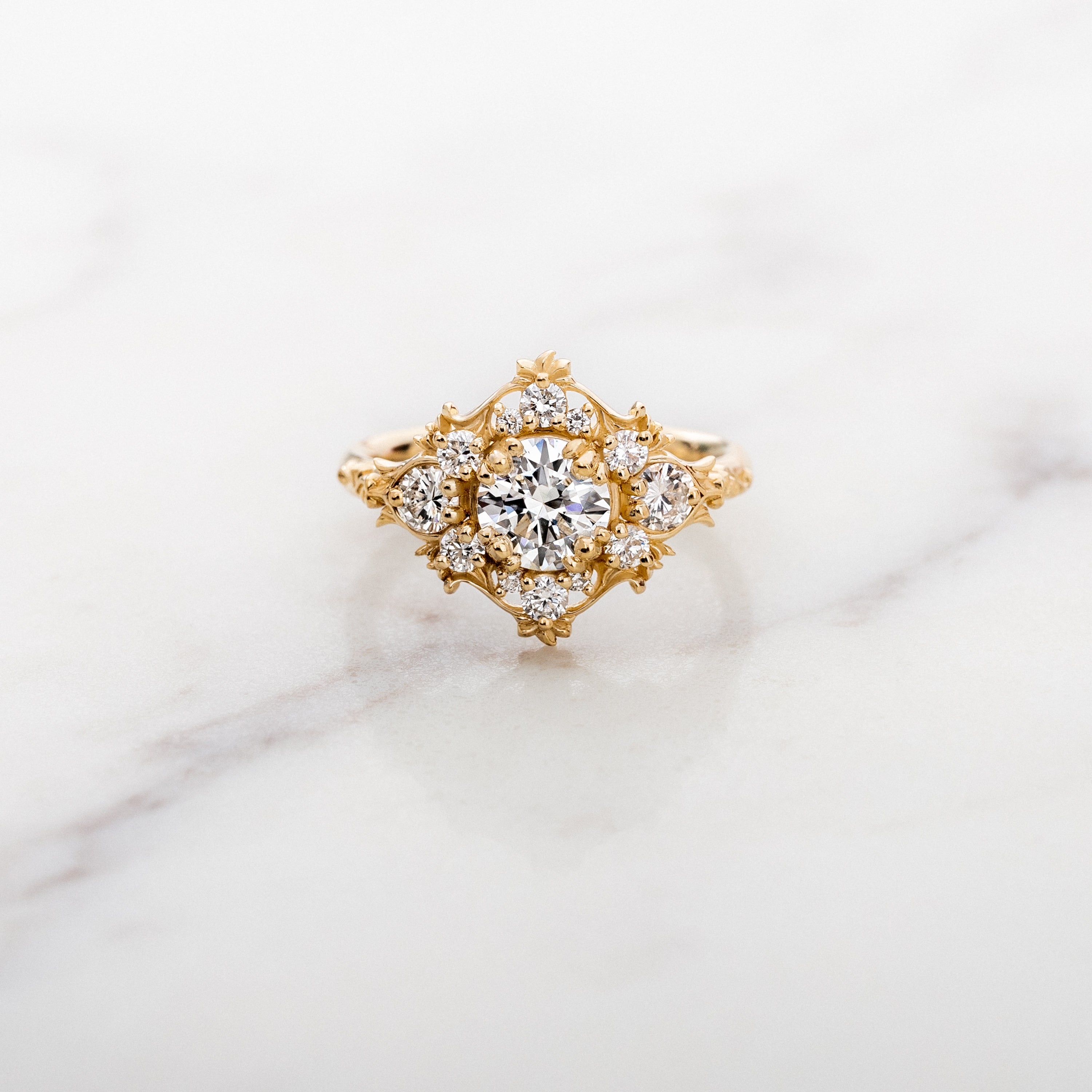 Lacy Floral Ring for Family Diamonds – Jenni Stuart Fine Jewelry