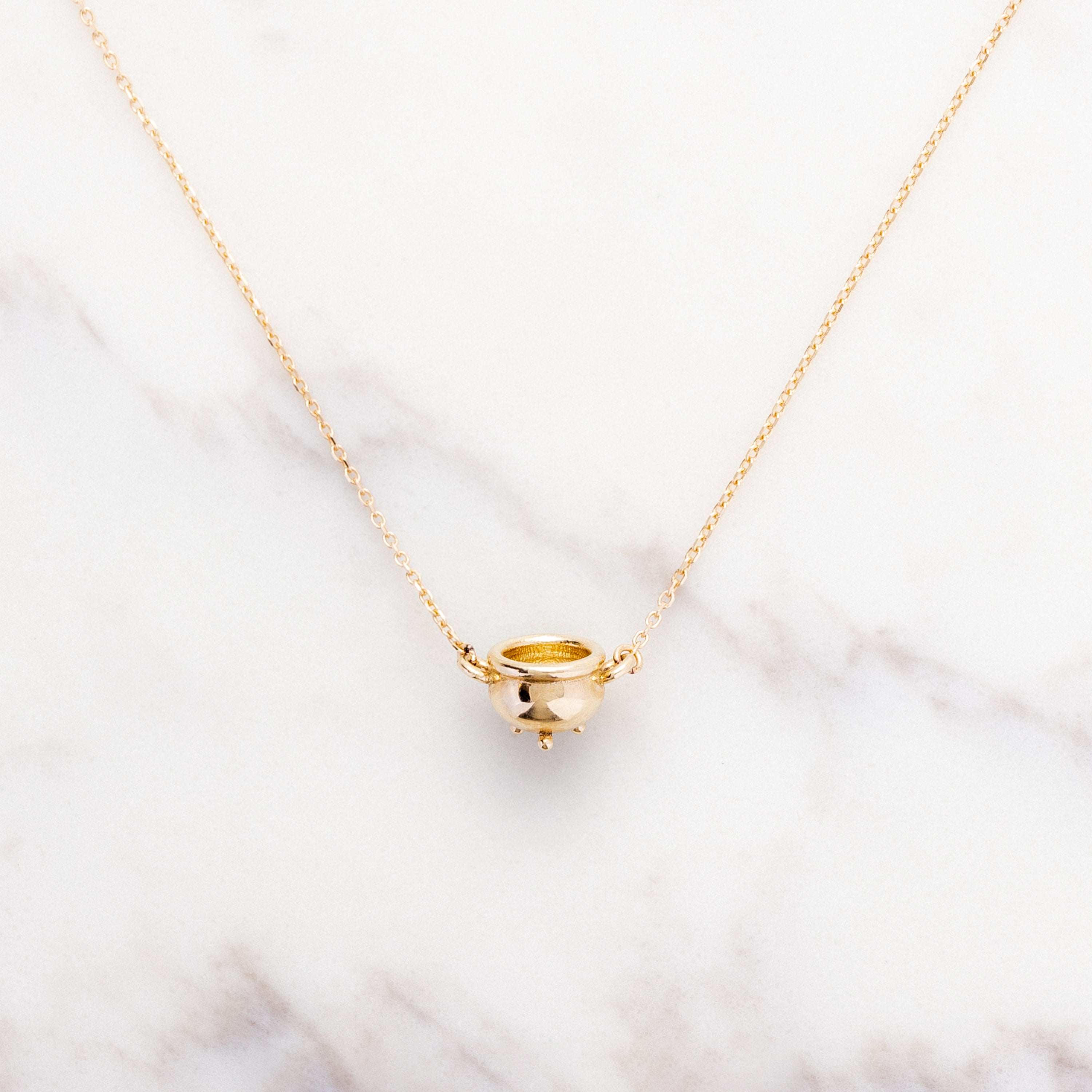 Gold Salem Cauldron Necklace – Jenni Stuart Fine Jewelry